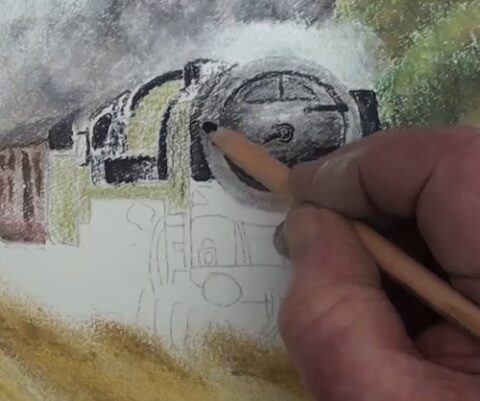 How to Draw a Steam Train in Soft Pastel | Online Art Lessons