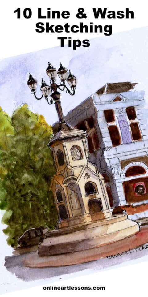 Line and Wash Sketching Tips | Online Art Lessons