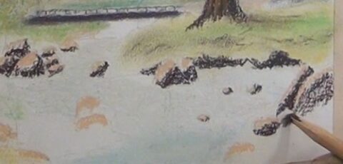 How to Draw a Small Stream in Pastel | Online Art Lessons