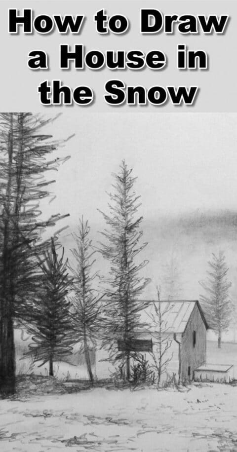 How to Draw a House in the Snow | Online Art Lessons