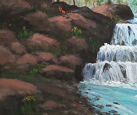 How to Paint Rapids in a Stream in Acrylic | Online Art Lessons
