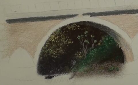 How to Draw a Stone Bridge in Pastel | Online Art Lessons