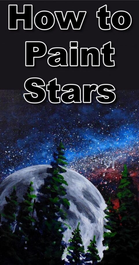 How to Paint the Stars and Moon in Acrylic | Online Art Lessons