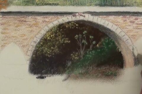 How to Draw a Stone Bridge in Pastel | Online Art Lessons