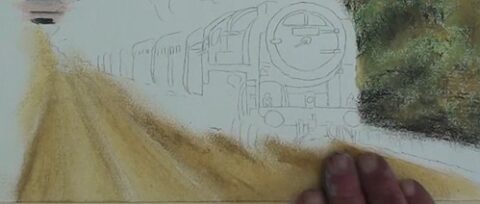 How to Draw a Steam Train in Soft Pastel | Online Art Lessons