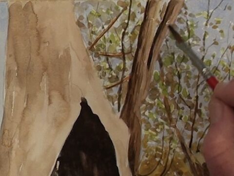 Paint Moss Covered Tree | Online Art Lessons