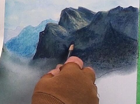 How to Draw Mist in the Valley in Pastel | Online Art Lessons