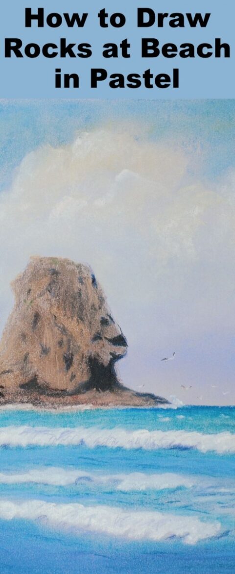 How to Draw Rocks at Beach in Pastels | Online Art Lessons