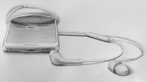 How to Draw a Phone in Pencil | Online Art Lessons